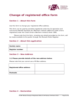 Change of registered office docx Doc Template | pdfFiller