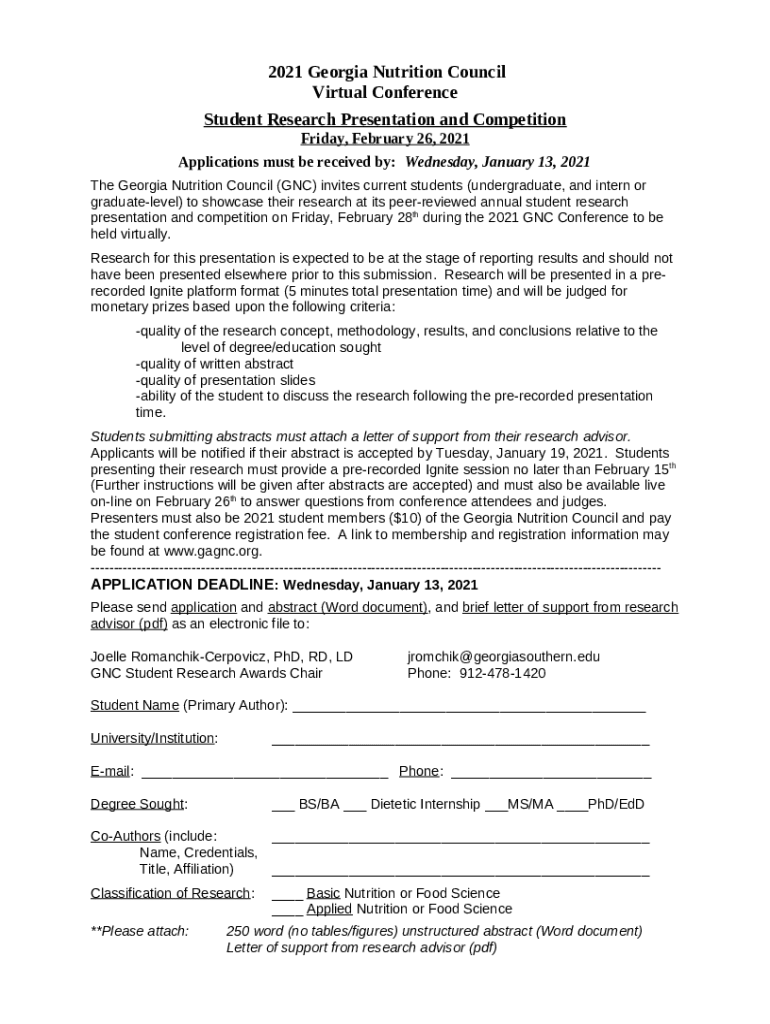 Georgia Nutritional Services, Inc.Conyers, GaCACFP Doc Template | pdfFiller