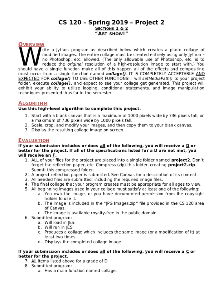 CS120 Art Show - Department of Computer Science Doc Template | pdfFiller