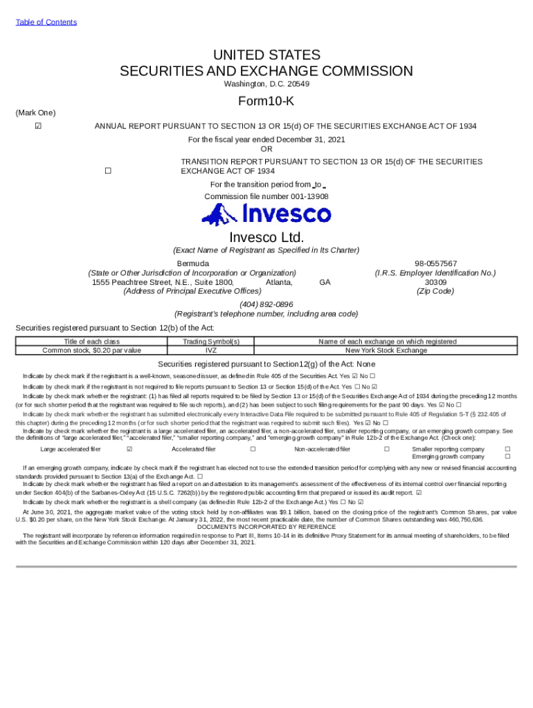 Invesco Ltd. (. EDGAR Online Pro Doc Template | pdfFiller