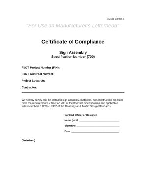 signing, pavement marking and lighting Doc Template | pdfFiller