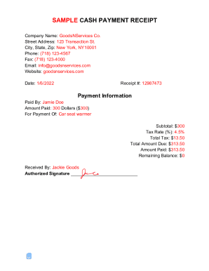 Fillable Online SAMPLE-Cash-Payment-Receipt-Template.odt Fax Email ...
