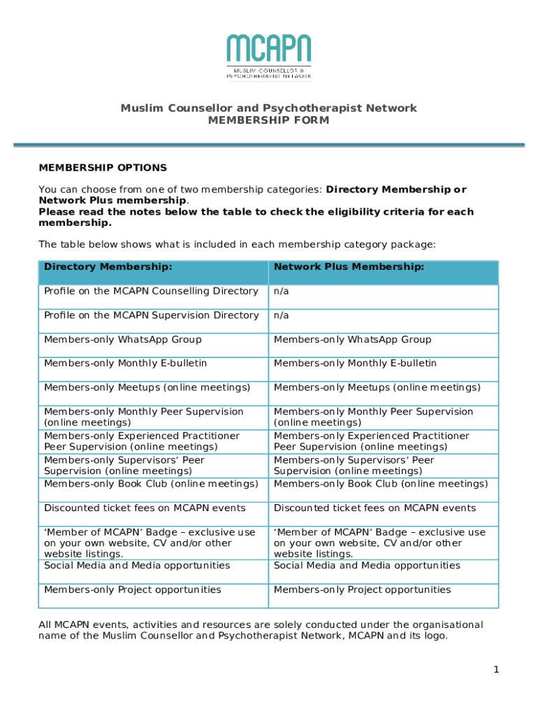 Download Membership (.doc) Doc Template | pdfFiller