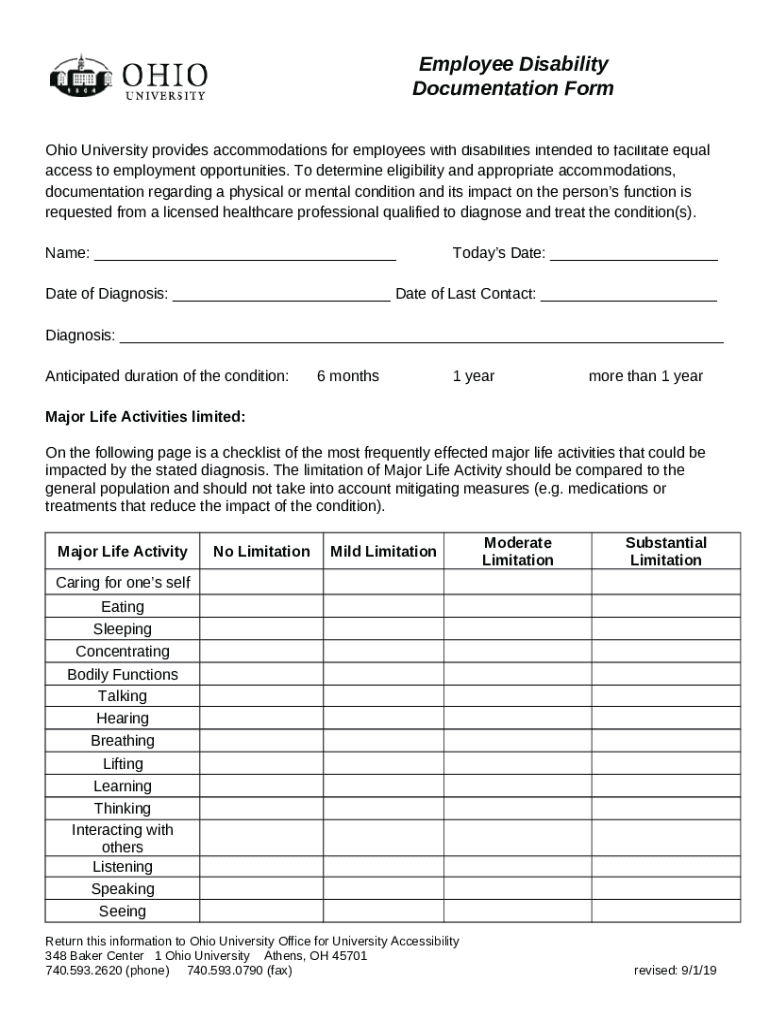 Process to Request Employee Accommodations Doc Template | pdfFiller