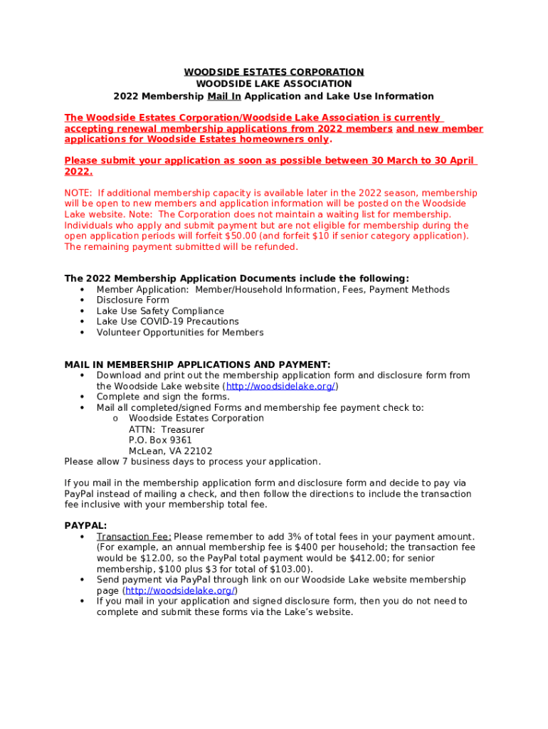 Woodside LakeA private lake located on Brook Road in ... Doc Template ...