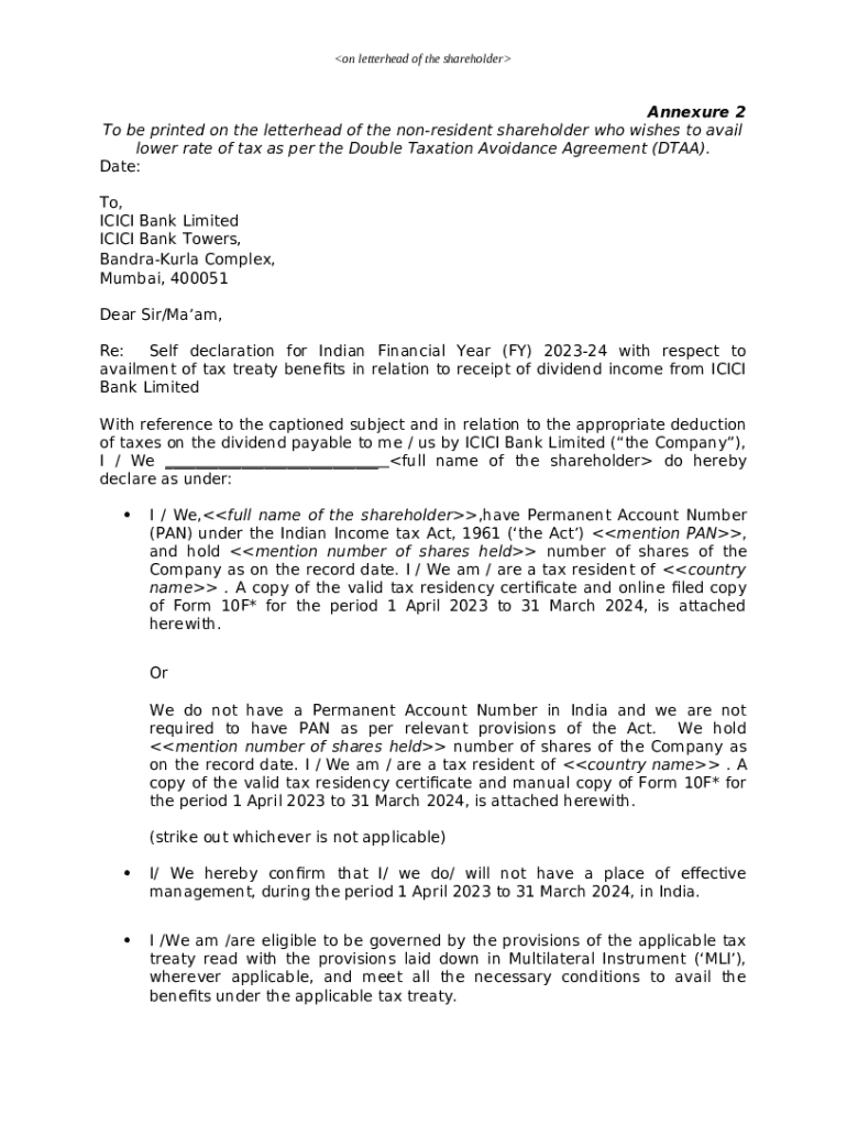 Claim of Relief under the Avoidance of Double Taxation ... Doc Template ...