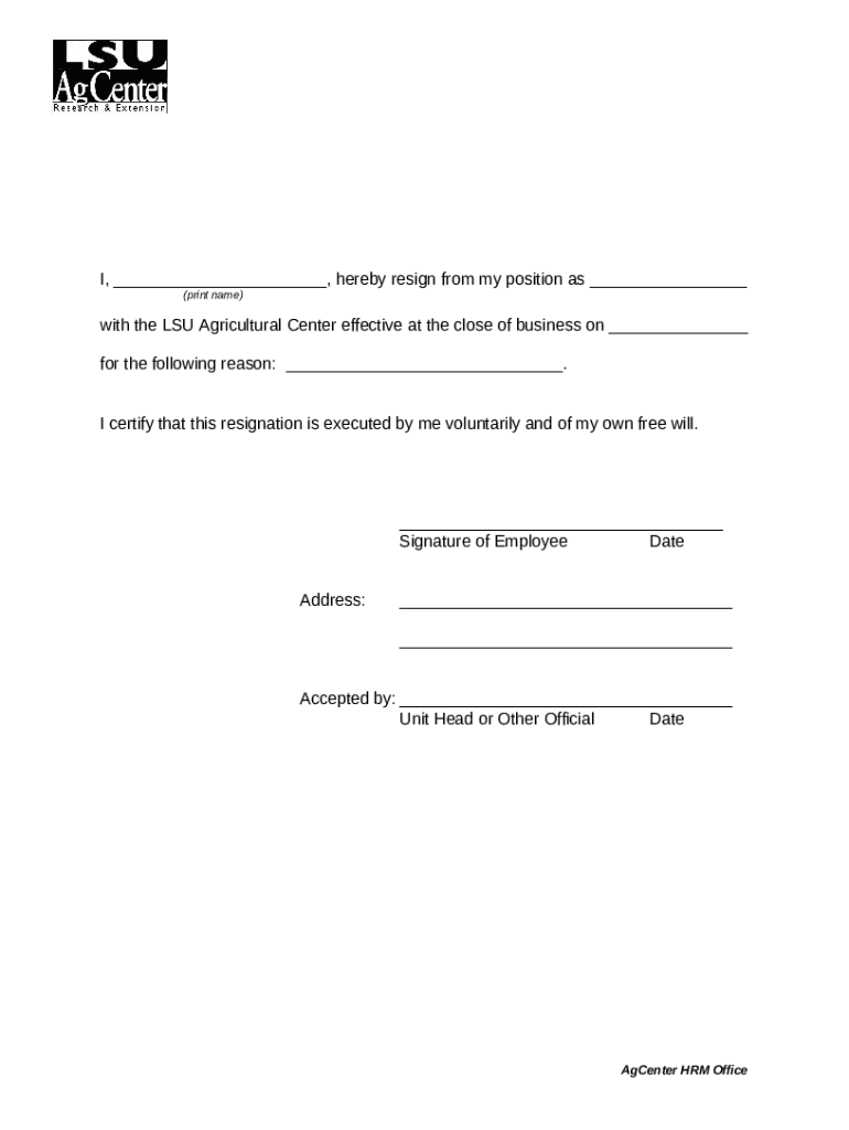 I, , hereby resign from my position as Doc Template | pdfFiller