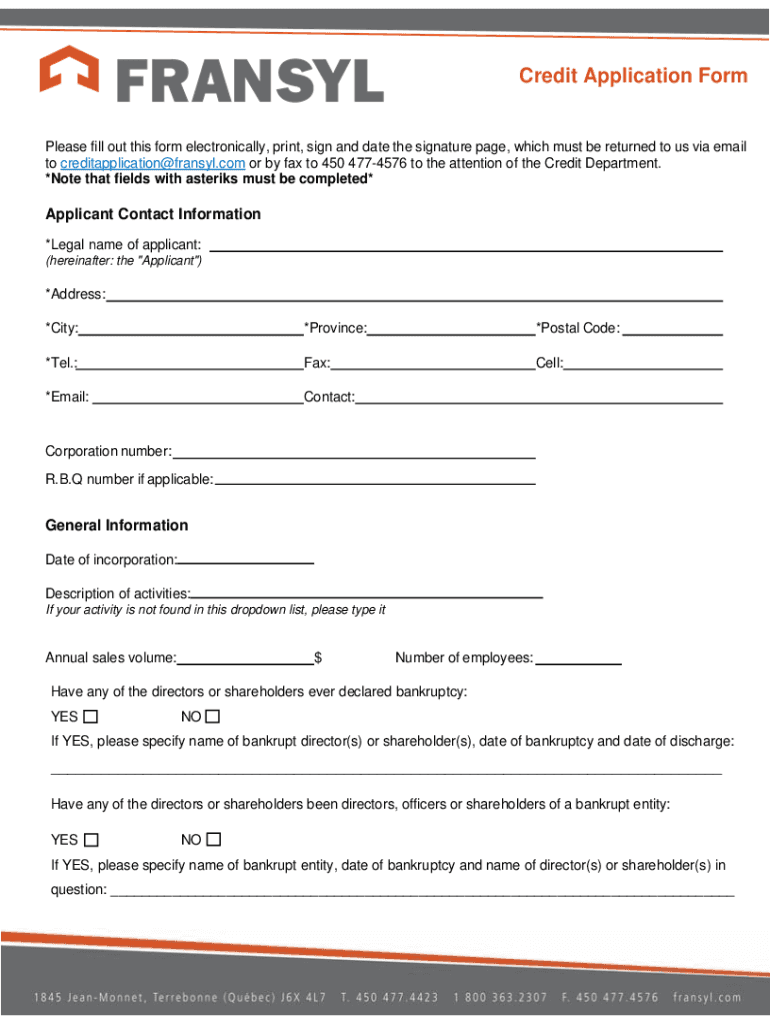 Fillable Online Letter request credit application form Fax Email Print ...