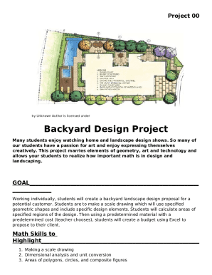 , Function and Landscape Design Doc Template | pdfFiller