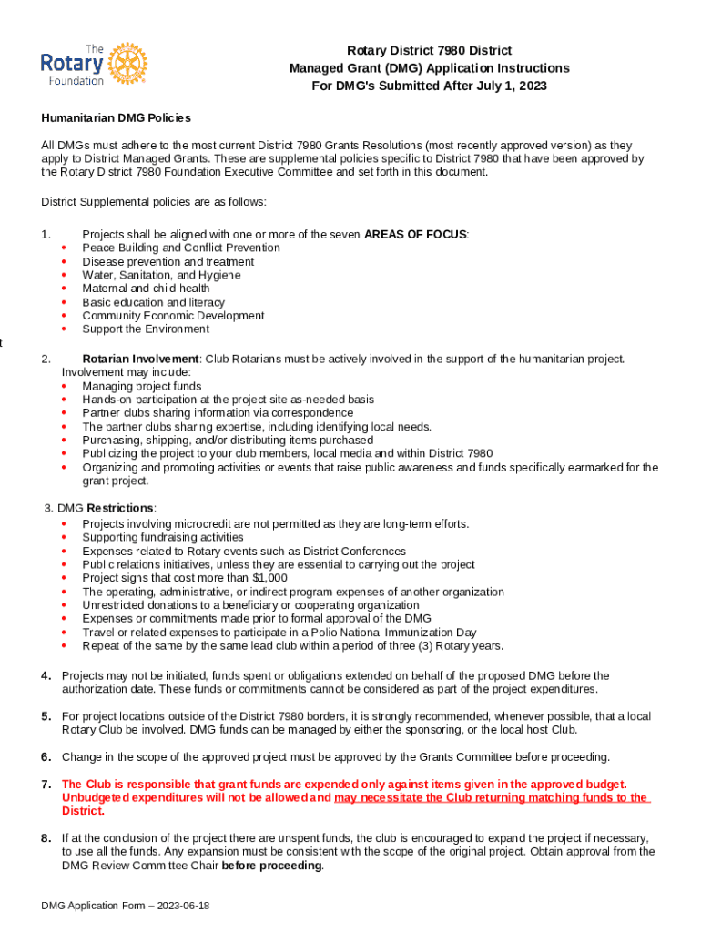 Rotary District 7980 District Doc Template | pdfFiller