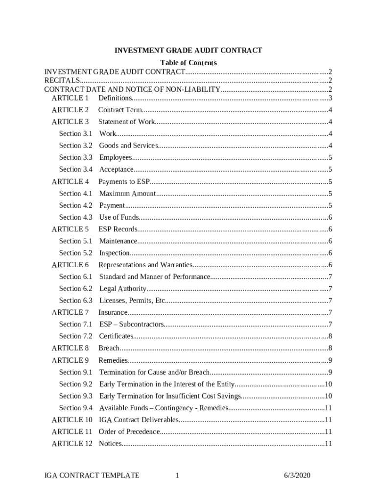 IGA - Investment Grade Audit and Project Proposal Contract - deq mt Doc ...