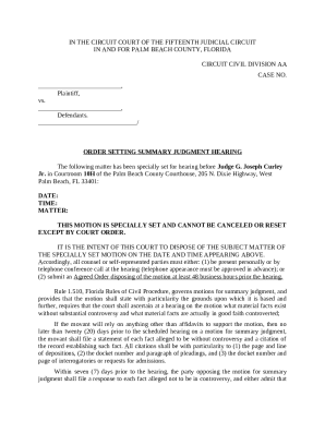 Order Setting Jury Trial.docx Doc Template | pdfFiller