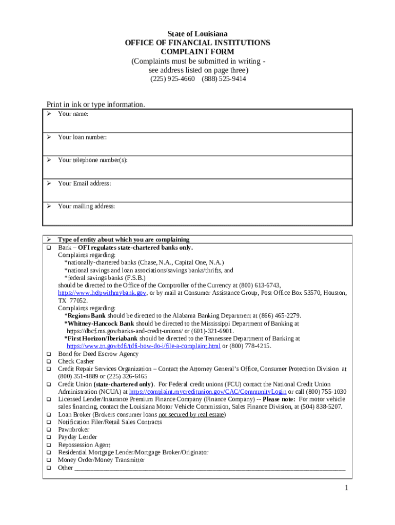 Filing a Complaint - Office of State Inspector General - ofi la Doc ...