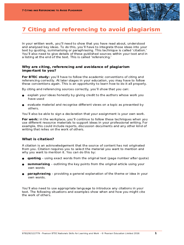 How to ensure that you reference properly and avoid ... Doc Template ...