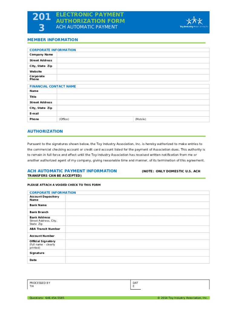 ACH Supplier Payment Authorization Agreement Doc Template | pdfFiller