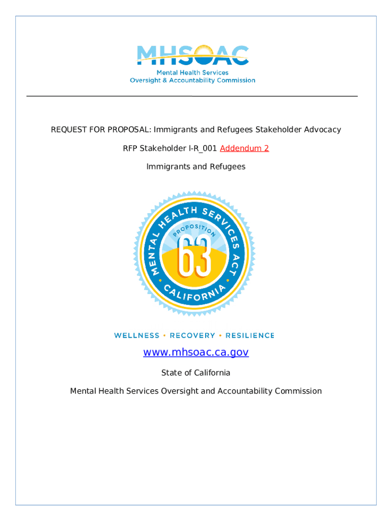 immigrants and refugees. Stakeholder I-R001 - mhsoac ca Doc Template ...