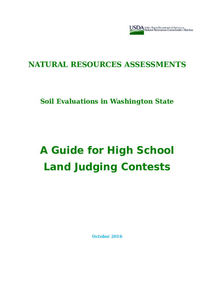 A Guide for High School Land Judging Contests Doc Template | pdfFiller