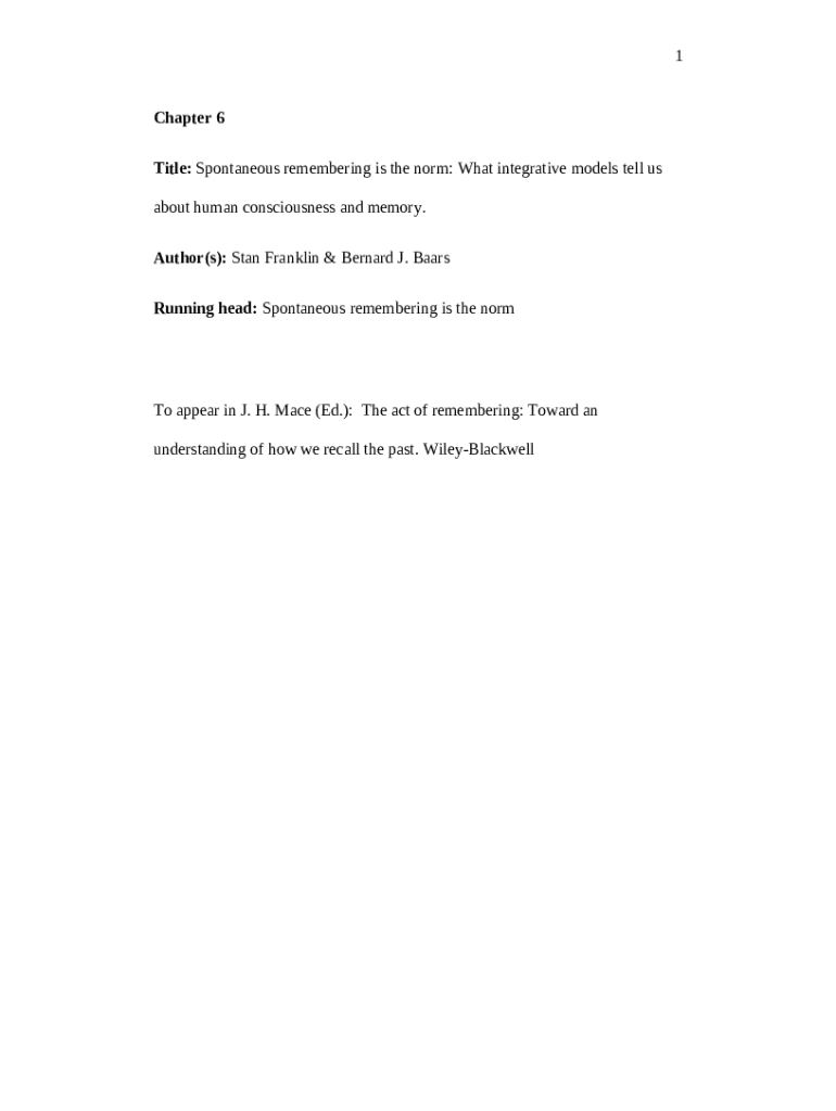 CV for Stanley P. FranklinThe University of Memphis Doc Template ...