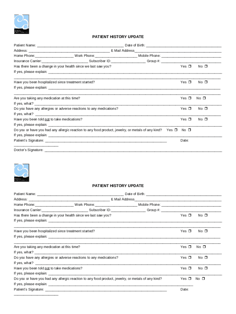 NEW PATIENT QUESTIONAIRE - Horizon Dental Clinic Doc Template | pdfFiller