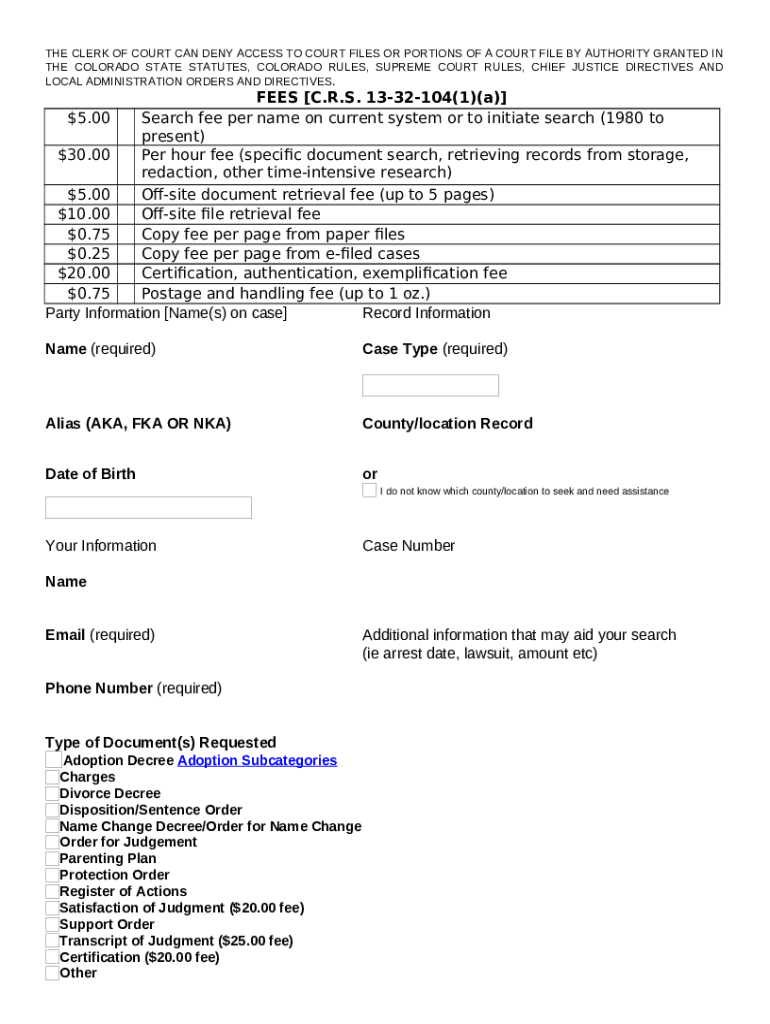 adams & broomfield counties transcript request procedure Doc Template | pdfFiller