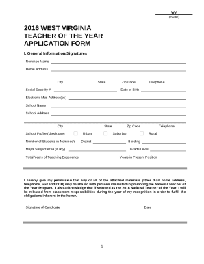 Application - West Virginia Department ... - wvde state wv Doc Template ...