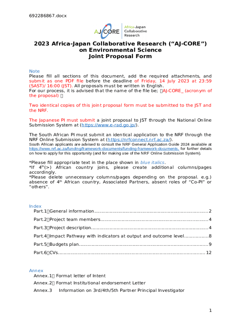 Ination on 3 rd /4 th /5 th Partner Principal Investigator Doc Template ...
