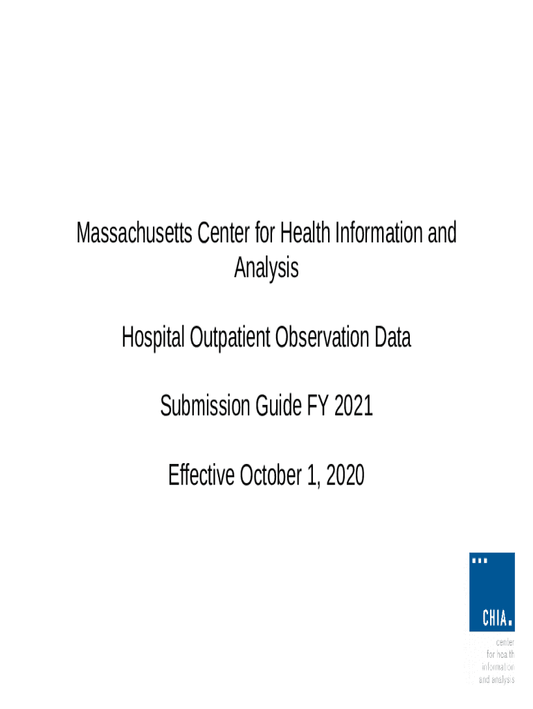 Massachusetts Case Mix Outpatient Observation Data ( ... Doc Template | pdfFiller