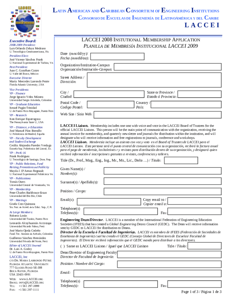 L.A.C.C.E.I. Scholarship Application Doc Template | pdfFiller