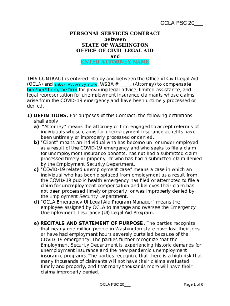 RCW 2.53.050: Fund distribution for attorneys appointed ... - ocla wa ...