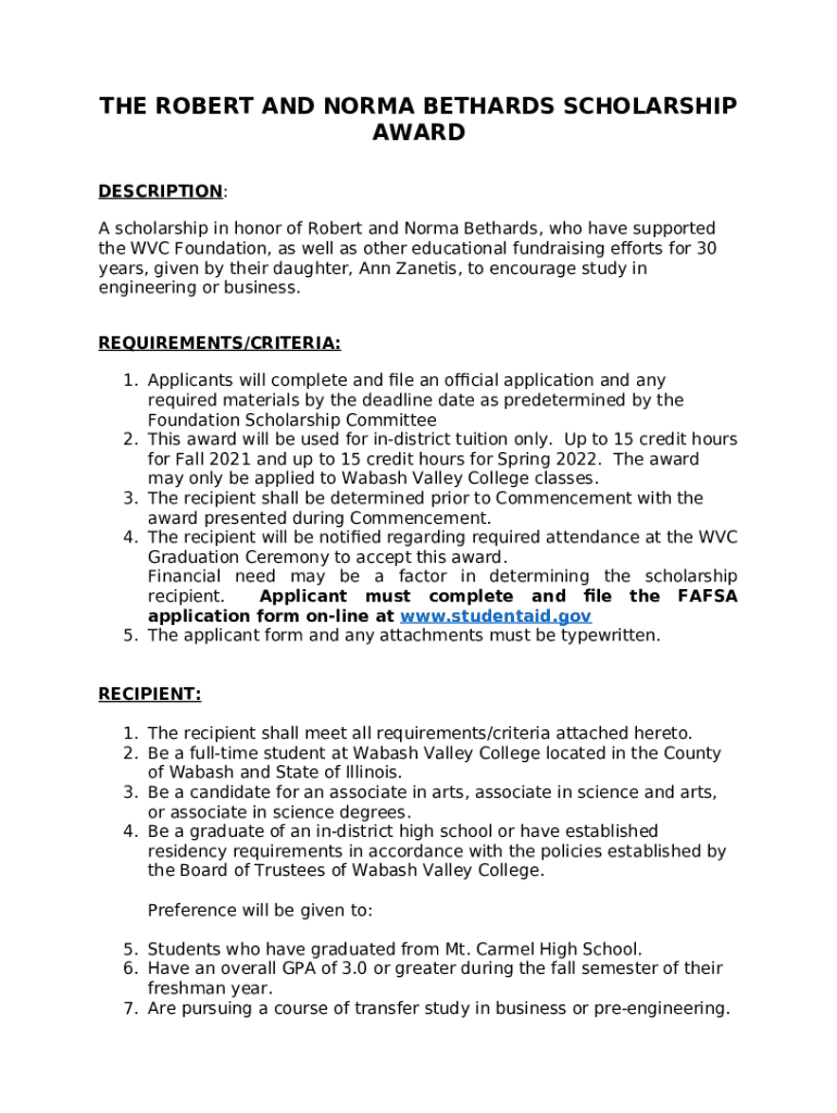 Online iecc THE ROBERT AND NORMA BETHARDS ... Doc Template | pdfFiller