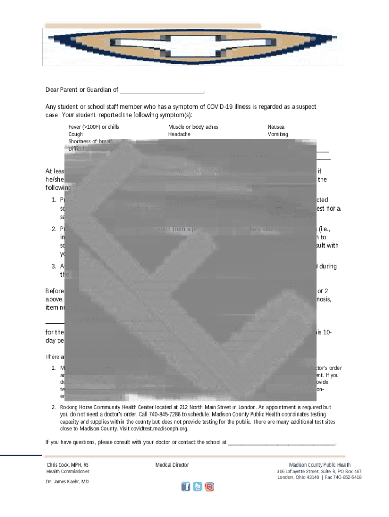 Health Dep Letter (RTF) Doc Template | pdfFiller