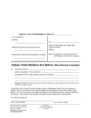 ICWA-030 Notice of Child Custody Proceeding for Indian ... Doc Template ...