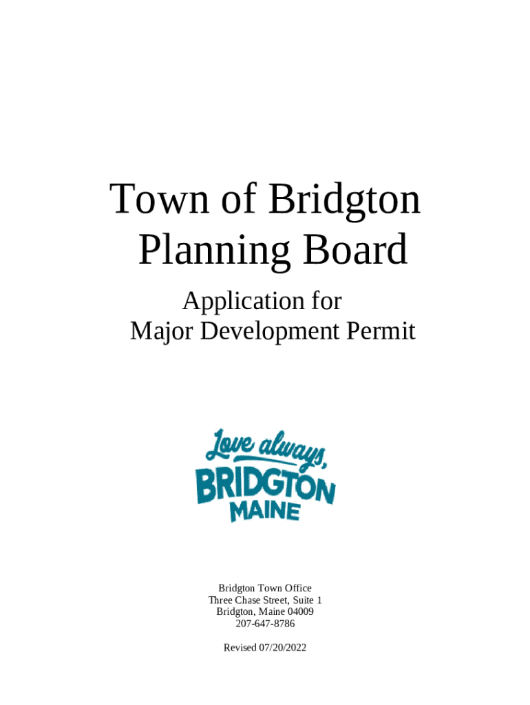 Town of Bridgton Planning Board Doc Template | pdfFiller