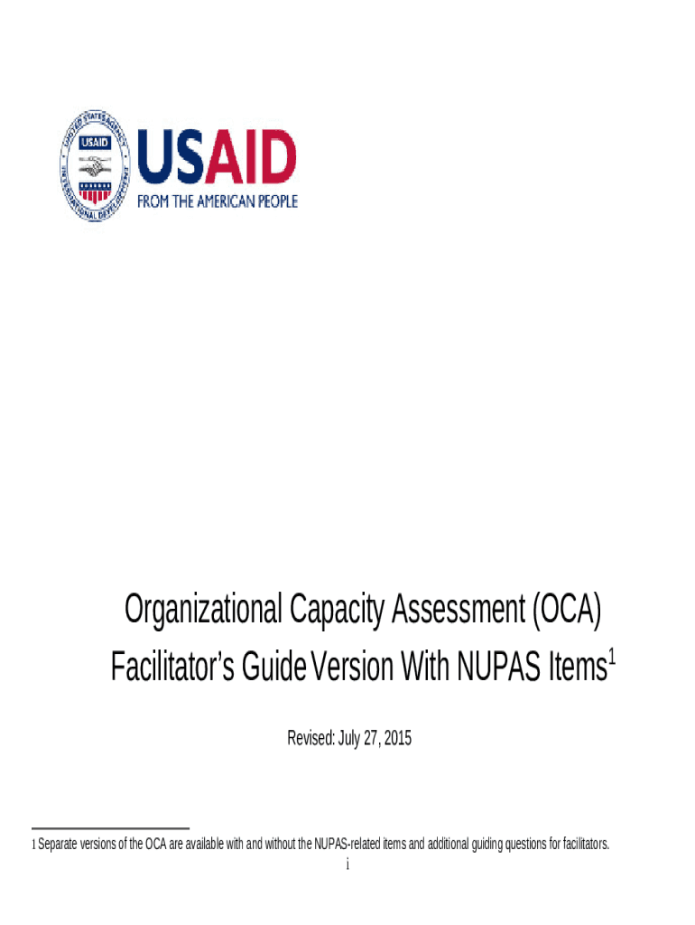 Pact's Organizational Capacity Assessment facilitator's guide Doc Template | pdfFiller