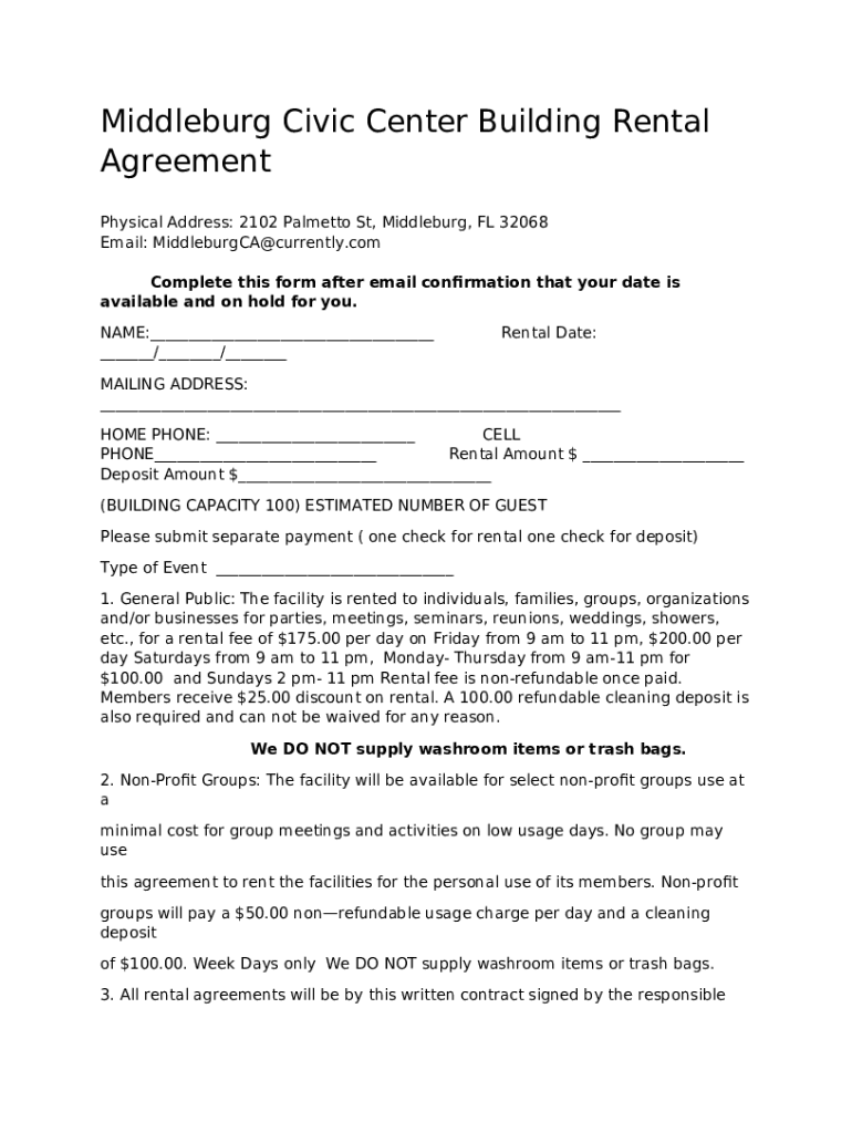 Rental Agreement & Contract Doc Template | pdfFiller