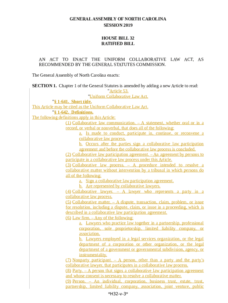 COLLABORATIVE LAW. - Legislative Reporting Service Doc Template | pdfFiller
