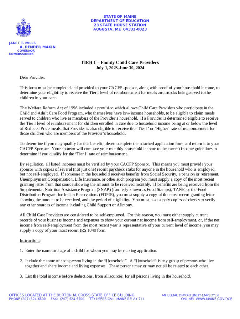 Household Income Statements - MDE Doc Template | pdfFiller