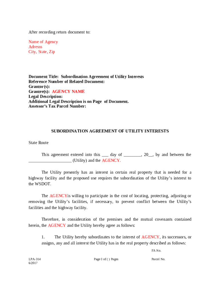 RES 322 Exchange Agreement. Exchange Agreement - wsdot wa Doc Template | pdfFiller