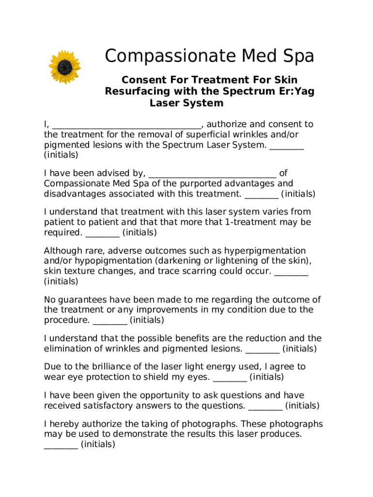 LA LASER SKIN RESURFACING CONSENT Doc Template | pdfFiller
