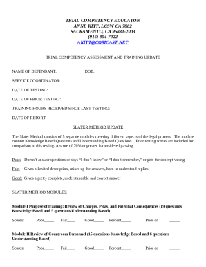 Trial Competency Assessment And Training Update ( ... Doc Template ...