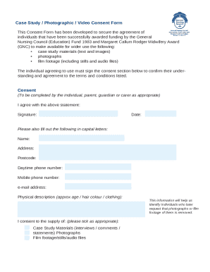 Videos, photographs, and patient consent - PMC Doc Template | pdfFiller