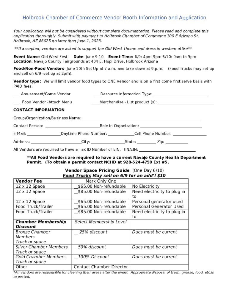 2021 Fall Festival Request to Be a Vendor - Rental application Doc ...