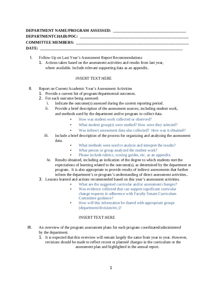 CEA Self-study Template Doc Template | pdfFiller