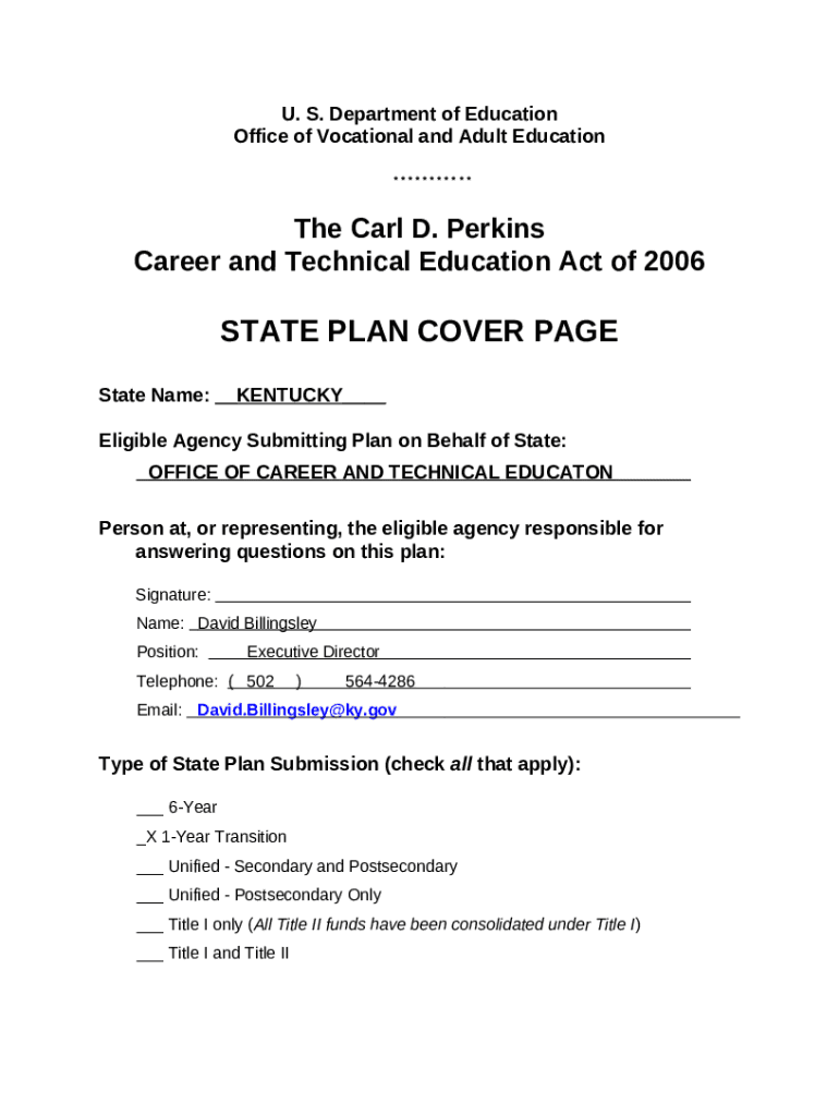 Perkins State Plans and Data Explorer Doc Template | pdfFiller