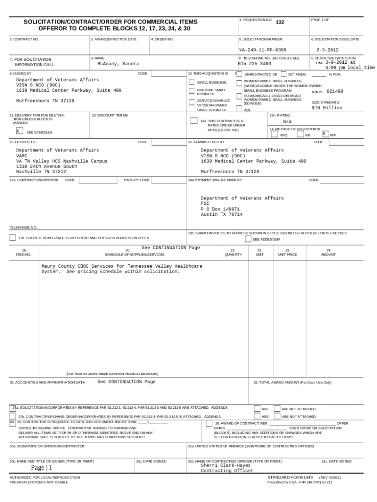 48 CFR 12.303 -- Contract at. ... Doc Template | pdfFiller