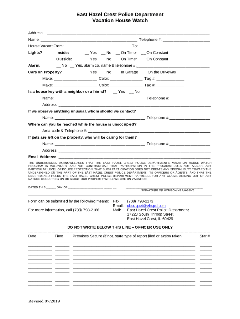 Mission Statement of the East Hazel Crest Police Department Doc ...