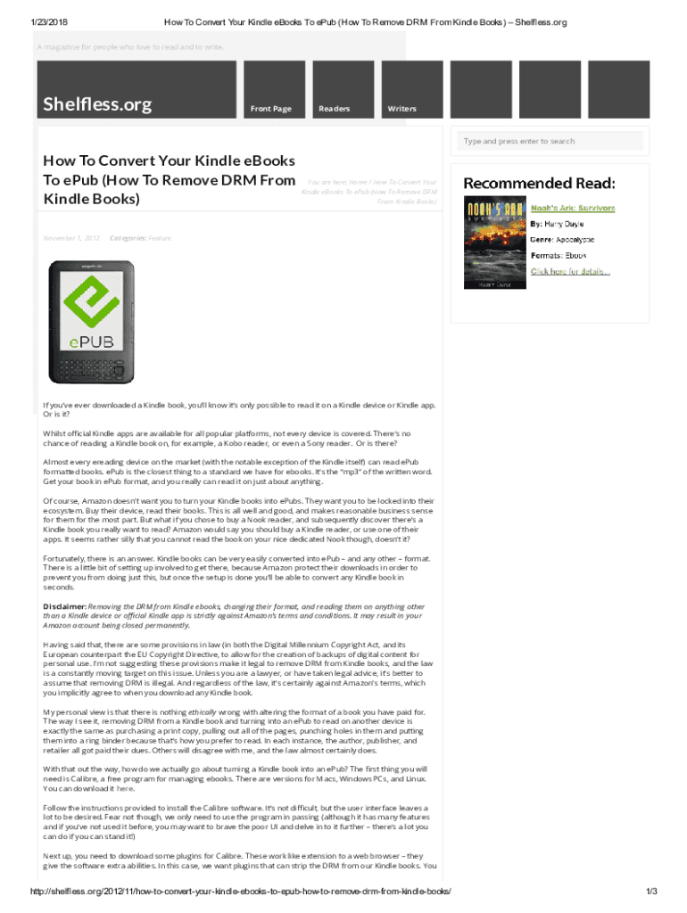 Fillable Online How Can I Remove The DRM From A Kindle Book Fax Email fillable-online-how-can-i-remove-the-drm-from-a-kindle-book-fax-email