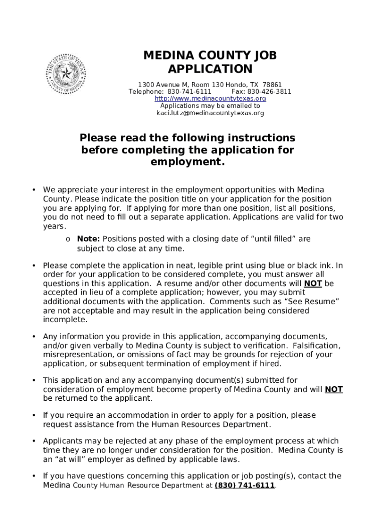 Counties: Medina - Texas State Directory Online Doc Template | pdfFiller