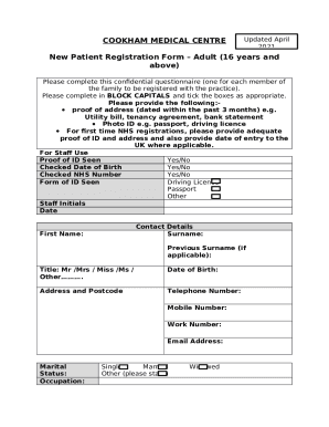 application to register with ouse valley practice Doc Template | pdfFiller