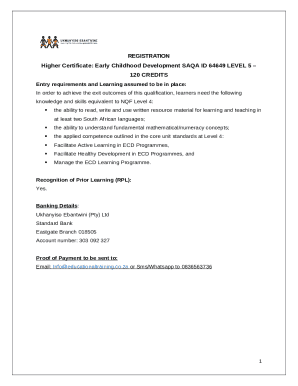 Higher Certificate in Early Childhood Care and Education ... Doc ...